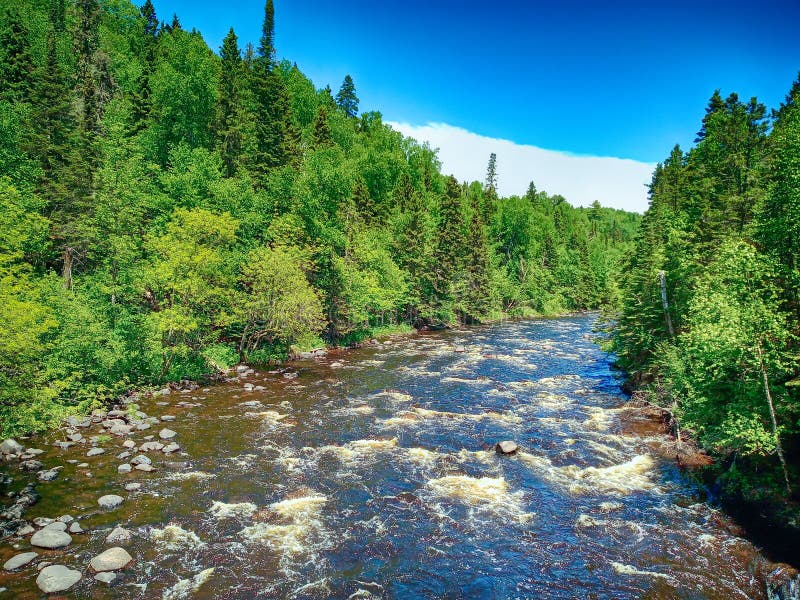 Cascade River Northern Minnesota Stock Photo - Image of forest, rusty ...