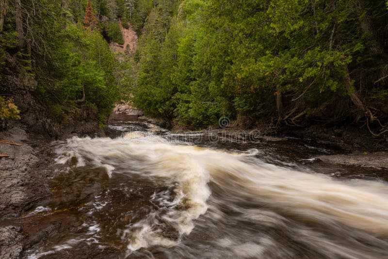 Cascade River Waterfall in the Summer Stock Photo - Image of rocks ...