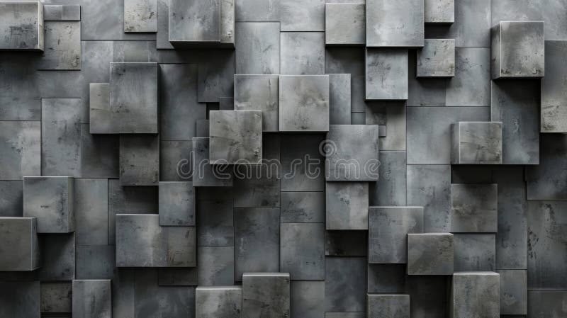 A Cascade of Sharpedged Squares in Varying Sizes and Shades Creates a ...