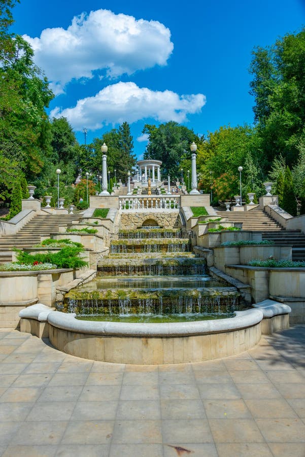 Cascade Stairs at Valea Morilor Park in Chisinau, Moldova Stock Image ...