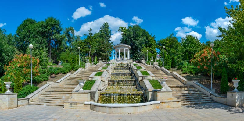 Cascade Stairs at Valea Morilor Park in Chisinau, Moldova Stock Image ...