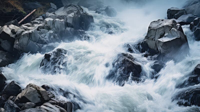 Cascade stream water stock illustration. Illustration of generated ...