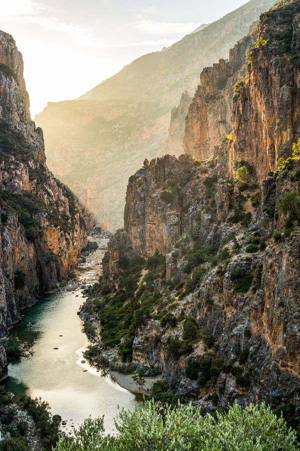 Cascade Sur Oued Laou in Sunset, North Morocco Stock Image - Image of ...