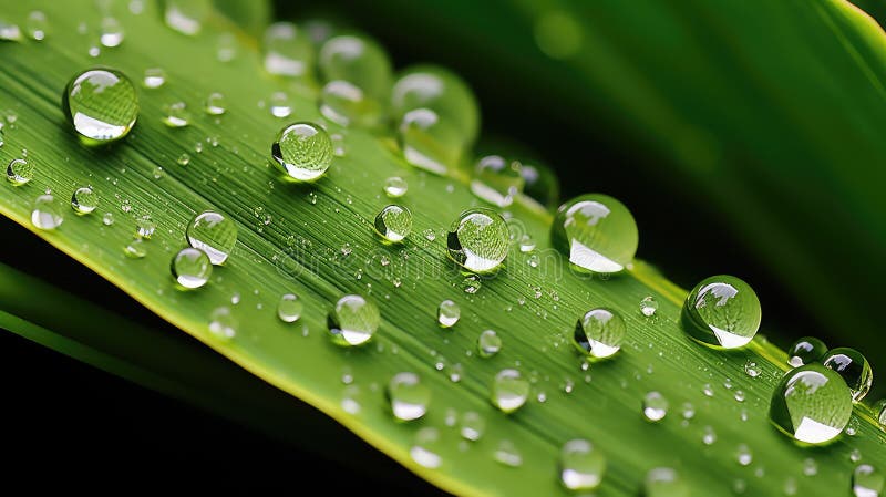 Cascade water corn leaves stock illustration. Illustration of droplets ...