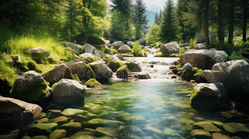 Cascade water refreshing stock image. Image of peaceful - 368376725