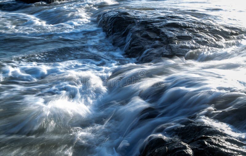 Cascade stock image. Image of shore, snow, silk, cloud - 283540379