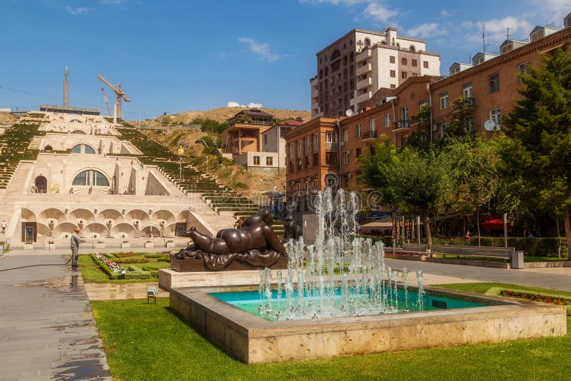 The Cascade in Yerevan stock image. Image of scene, sunlight - 61860395