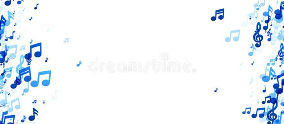 Cascading Blue Music Notes stock vector. Illustration of digital ...