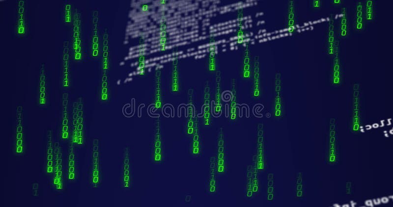 Digital Matrix Background Green Binary Code Glowing Lights Stock Photos - Free & Royalty-Free ...