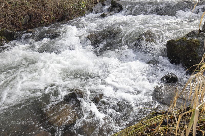Cascading Gushing Water River Stock Photo - Image of stream, mountain ...