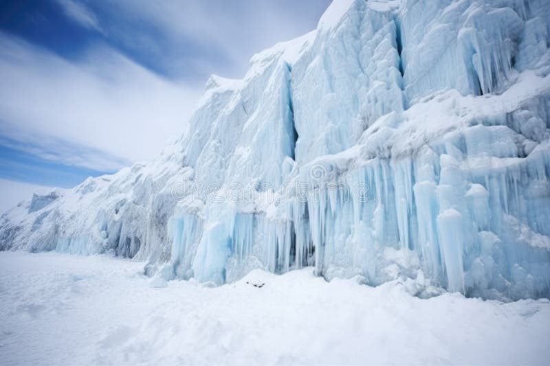 Cascading Ice Fall on a Towering Glacier Stock Photo - Image of outdoor ...