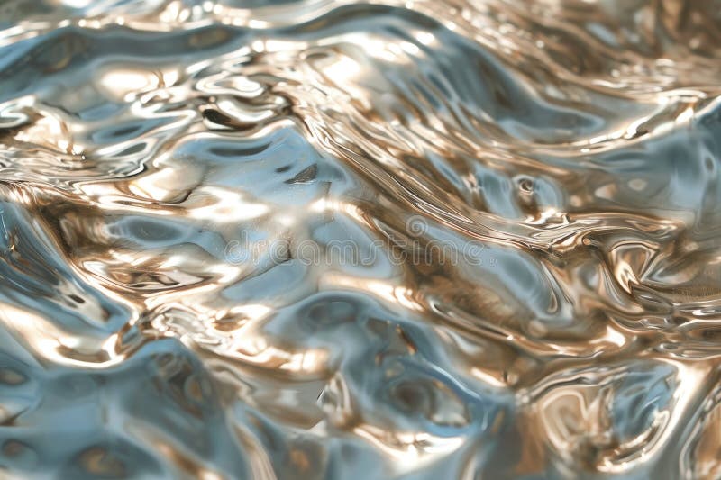 Cascading Liquid Metal Waves Stock Illustration - Illustration of ...