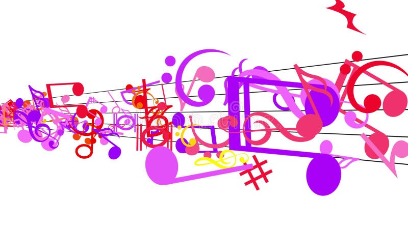 Cascading musical notes stock video. Video of falling - 88075585
