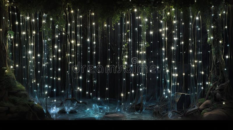 Cascading String Lights Transparent Background Stock Illustration ...
