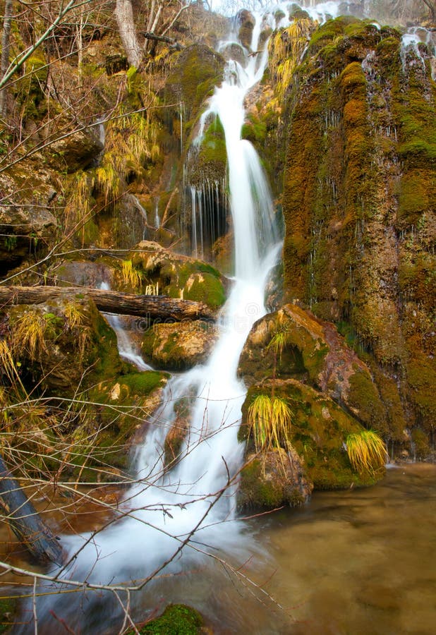 Waterfall after a Spring Shower. Stock Image - Image of showers ...