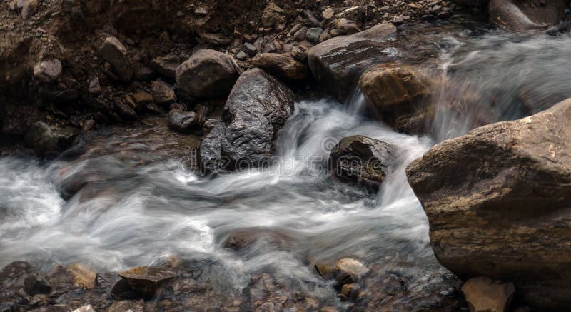 Stream in the mountains stock image. Image of forest - 349532643