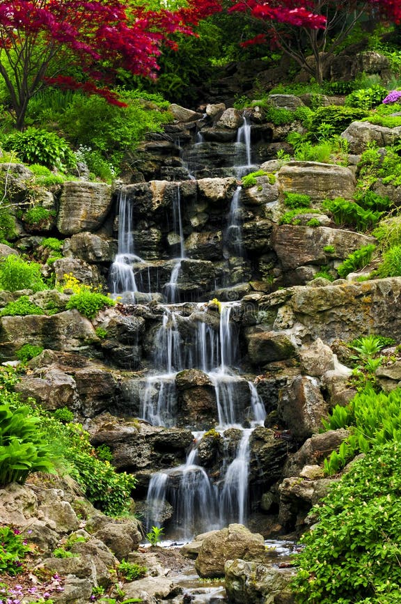 Cascading waterfall stock photo. Image of bloom, peace - 5461850