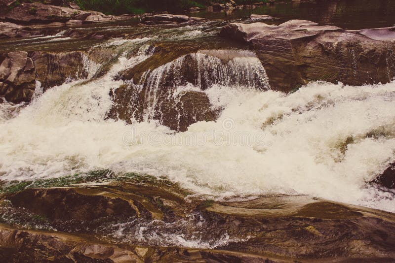 Cascading Waterfall Mountain Waterfall Stock Photo - Image of drops ...