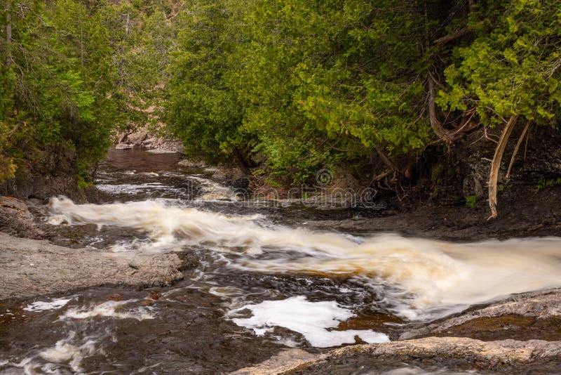 Cascade River Waterfall in the Summer Stock Photo - Image of northern ...