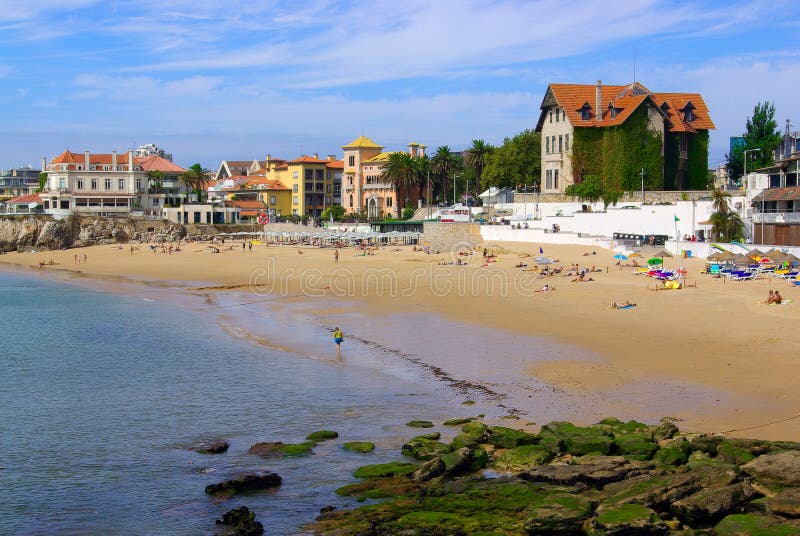 Cascais Beach stock image. Image of cloudy, atlantic - 16335623