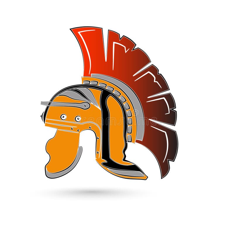 Casco romano ilustración del vector. Ilustración de corintio - 72547341