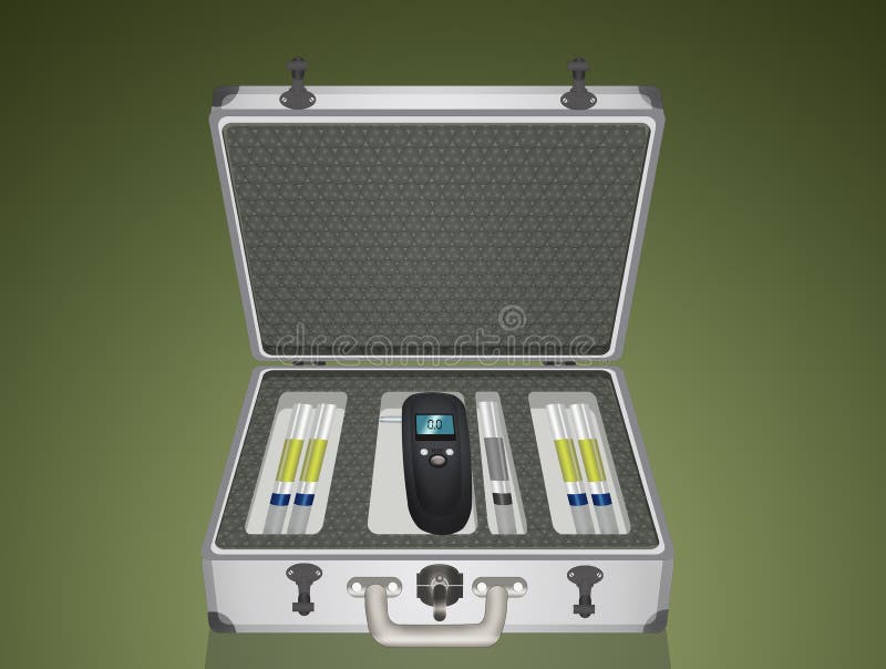 Case for alcohol test stock illustration. Illustration of blow - 109805487