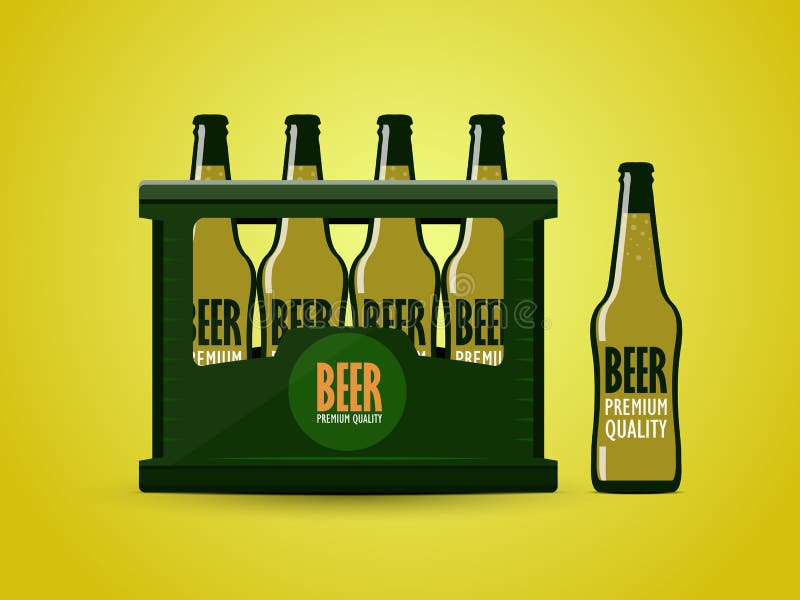 Case of beer stock vector. Illustration of lager, bubbles - 69457944