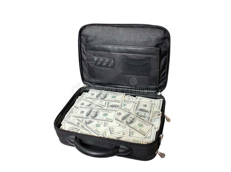 Case with cash stock photo. Image of white, dollar, corruption - 15585870
