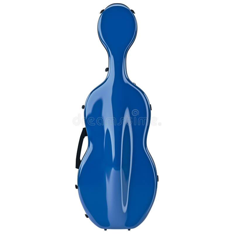 Case Cello Blue, Front View Stock Illustration - Illustration of sound ...