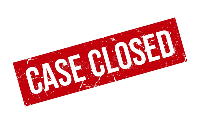 Case Closed Rubber Stamp. Red Case Closed Rubber Grunge Stamp Seal ...