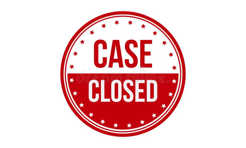 Case Closed Rubber Stamp. Red Case Closed Rubber Grunge Stamp Seal ...