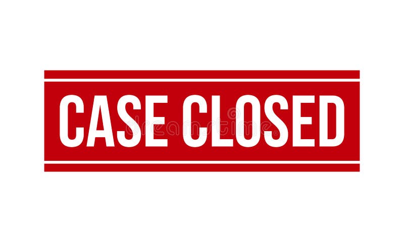 Case Closed Rubber Stamp. Red Case Closed Rubber Grunge Stamp Seal ...