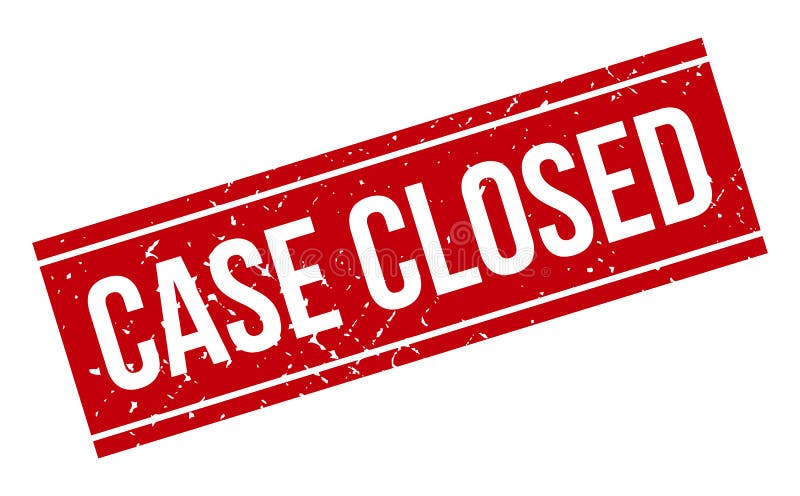 Case Closed Rubber Stamp. Red Case Closed Rubber Grunge Stamp Seal ...