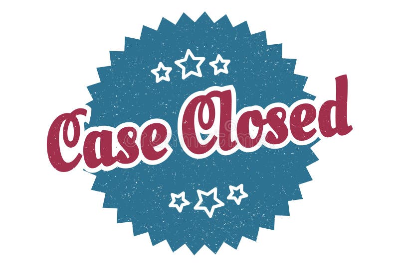 Case Closed Sign. Case Closed Vintage Retro Label Stock Vector ...