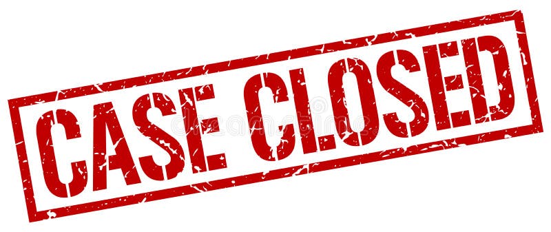 Case closed stamp stock vector. Illustration of case - 122003264