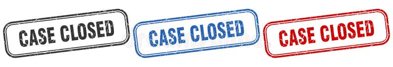 Case Closed Square Isolated Sign Set. Case Closed Stamp Stock Vector ...