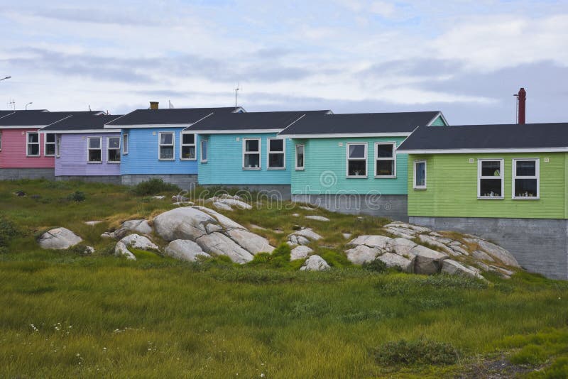 Case Colorate in Groenlandia Immagine Stock - Immagine di artico, casa ...
