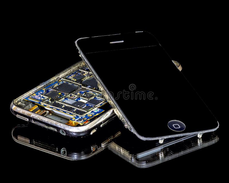 Case Cracked on a Smart Phone Stock Image - Image of phone, colorful ...