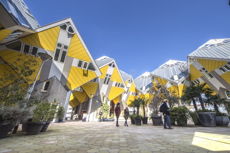 Case cubiche a Rotterdam immagine stock editoriale. Immagine di cubico ...
