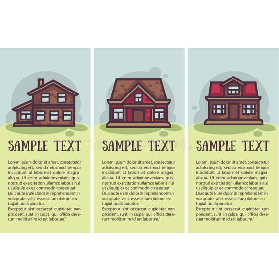 Case de desene animate stock vector. Ilustrare din linie - 64518466