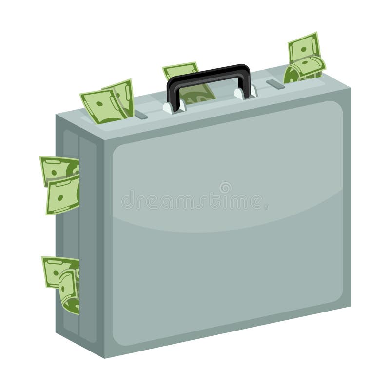 Case Dollar Bill Cartoon Vector Icon.Cartoon Vector Illustration of ...