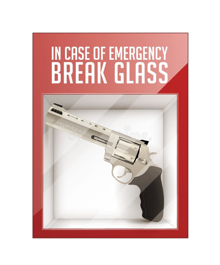 In Case of Emergency Break Glass Stock Vector - Illustration of metal ...