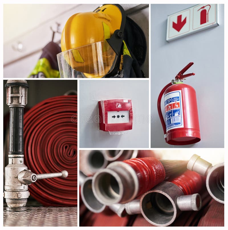 In Case of Fire.... Composite Image of Firefighting Fear in a Fire ...