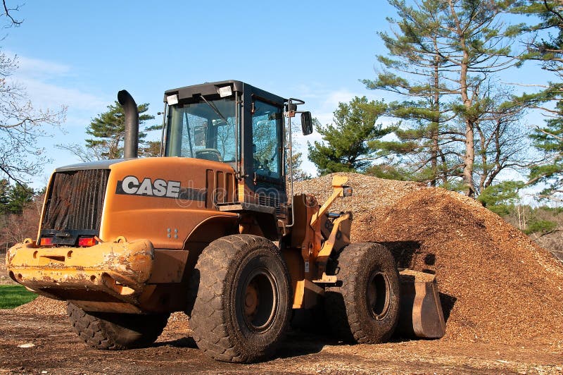 Case Front End Loader Scooping a Load Off Saw Dust Editorial Image ...