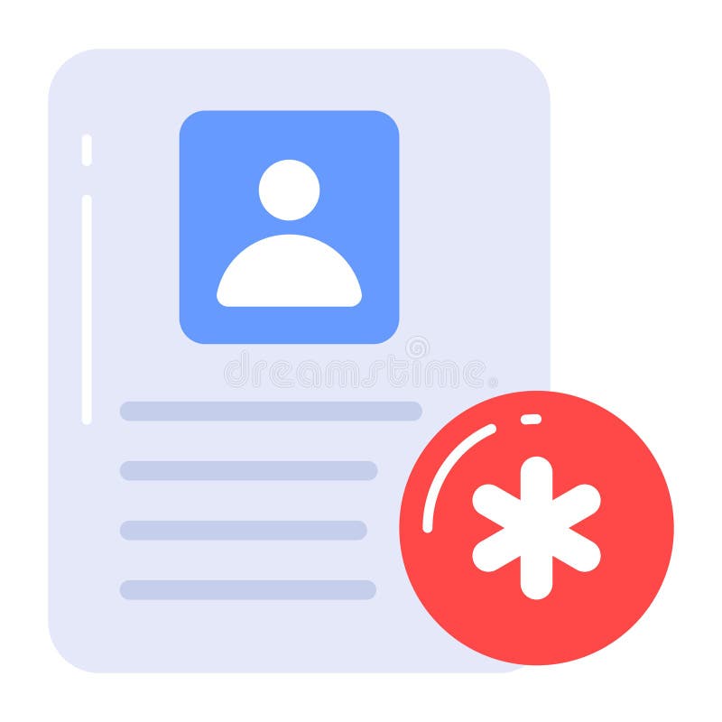 Case History Editable Vector, Medical Record Document, Stock Vector ...