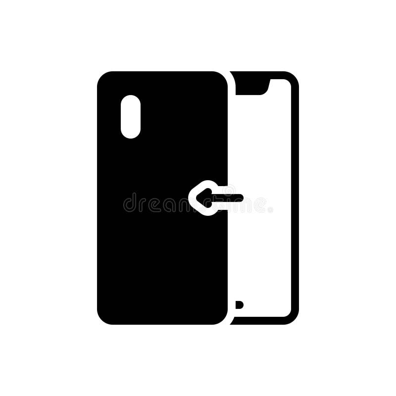 Black Solid Icon for Case, Phone and Accessory Stock Vector ...