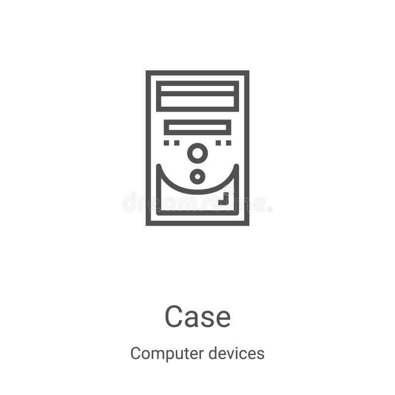 Case Icon Vector from Computer Devices Collection. Thin Line Case ...