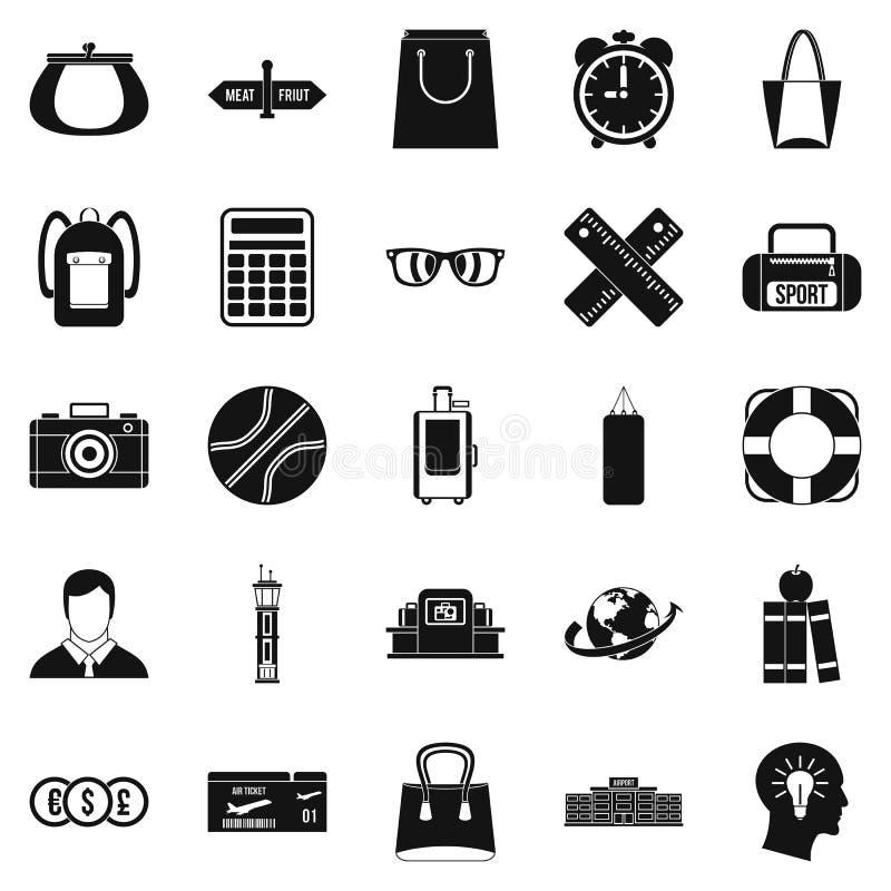 Case Icons Set Simple Style Stock Illustrations – 1,512 Case Icons Set ...