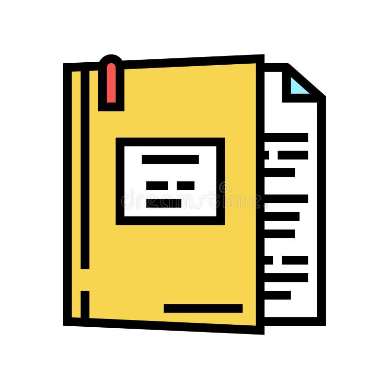 Case Law Color Icon Vector Illustration Stock Vector - Illustration of ...