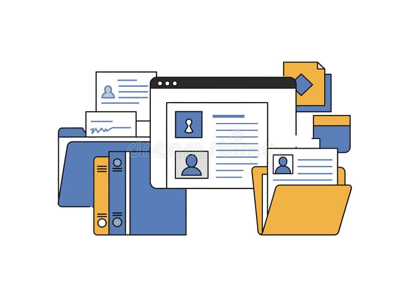 Case management clip art stock illustration. Illustration of files ...